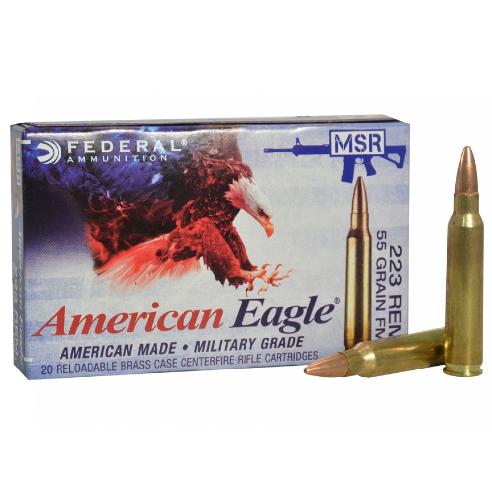 FEDERAL AMERICAN EAGLE MSR 223 REMINGTON AMMUNITION – CRAFM