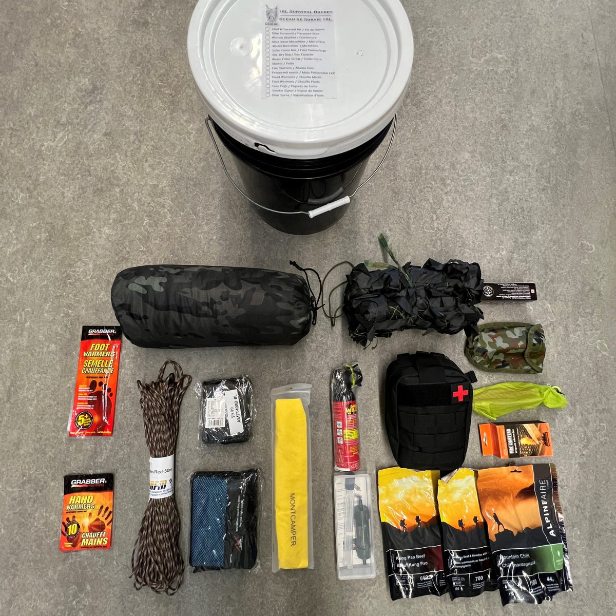 Survival Bucket kits 18L – CRAFM