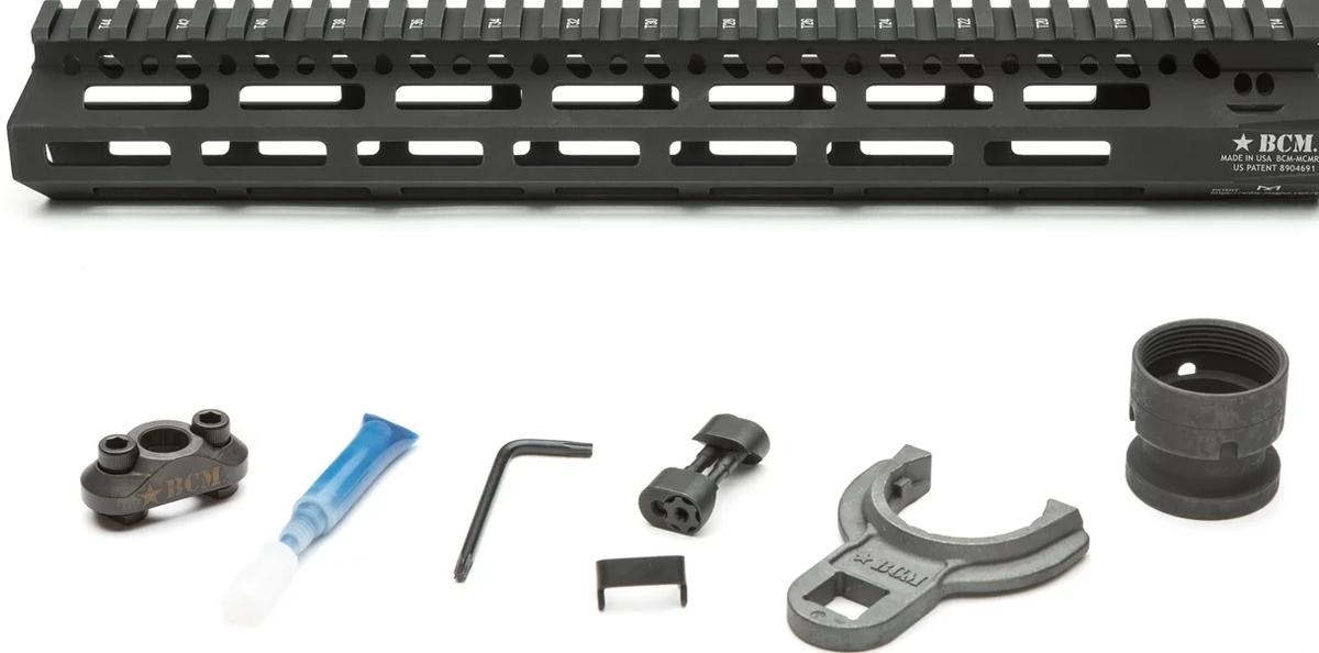 BCM GUNFIGHTER MCMR Aluminium Rail - 5.56, 13 inch mlok slot - BLK – CRAFM